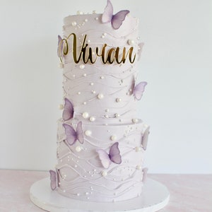Custom Name Acrylic Cake Topper | Personalized Name Charm | Custom Cake ...