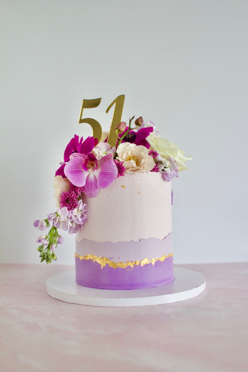 Exclusive Custom Acrylic Age Number Cake Topper | Personalized Birthday ...