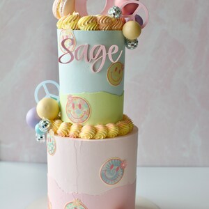 Custom Name Acrylic Cake Topper | Personalized Name Charm | Custom Cake ...