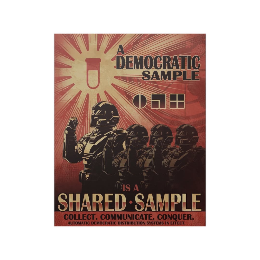 Helldivers 2 War Propaganda Poster Democratic Sample Vintage-inspired ...