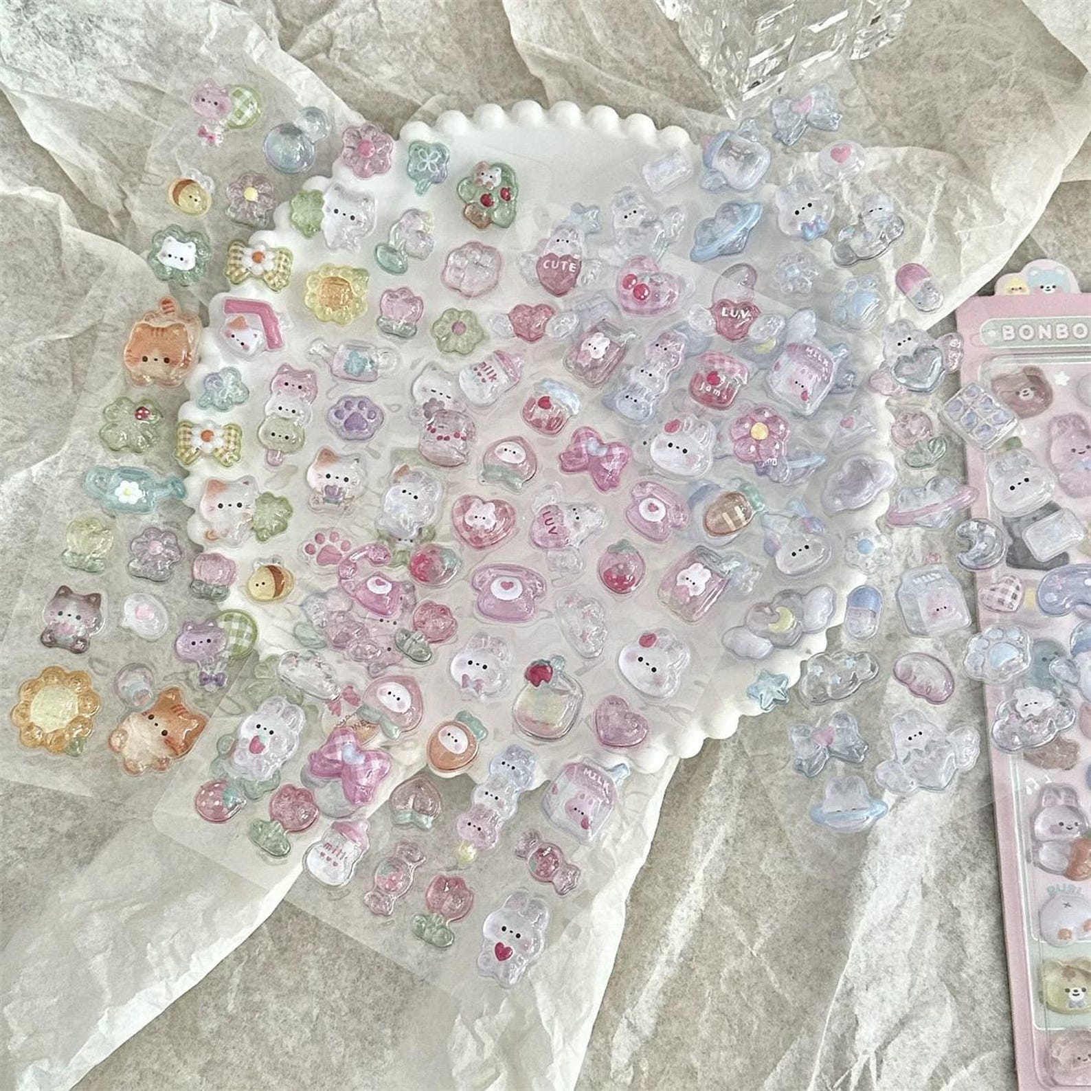 3D Kawaii Animal Stickers: Puffy Jelly Decals for Journaling - Etsy