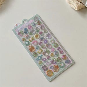 3D Kawaii Animal Stickers: Puffy Jelly Decals for Journaling - Etsy