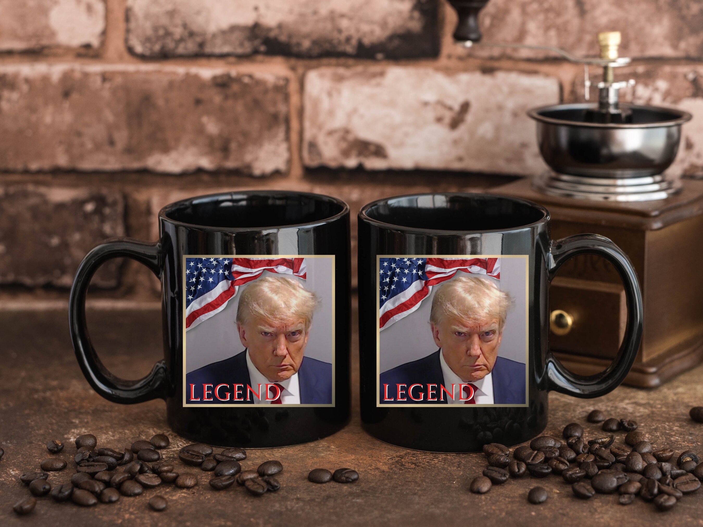 Trump Mugshot Coffee Mug Donald Trump Mugshot Coffee Mug sold by ...