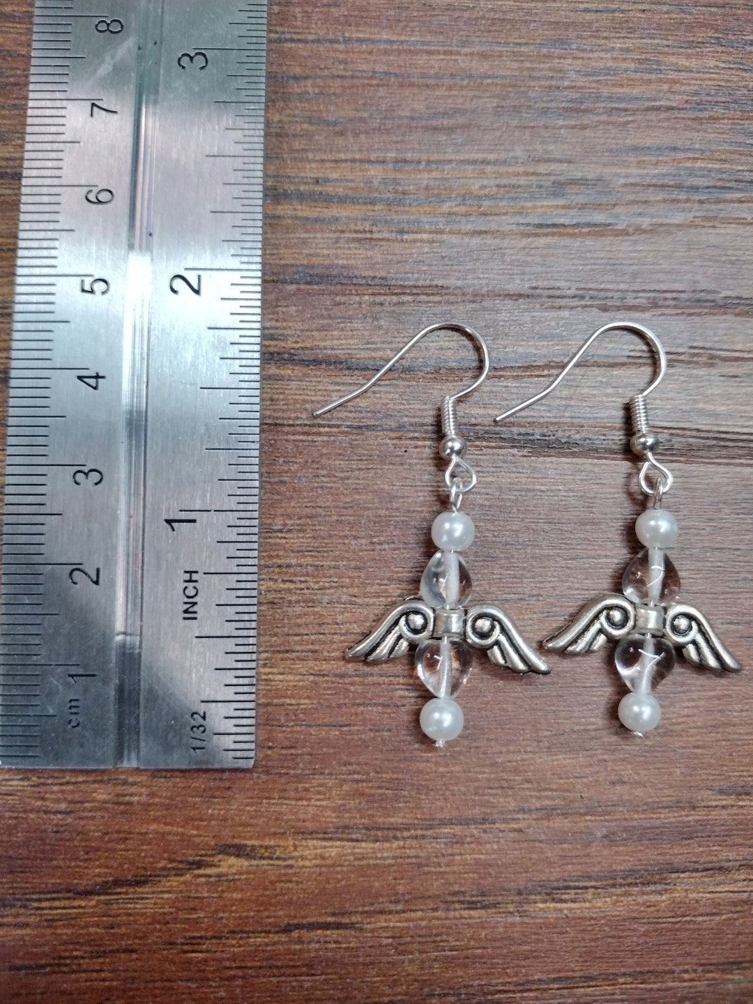 Handmade Angel Wing Drop Earrings - Etsy