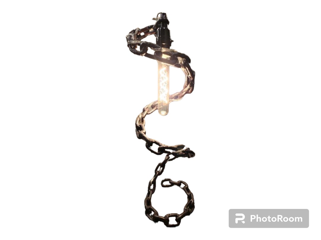 Spiral Chain Link Lamp - Etsy