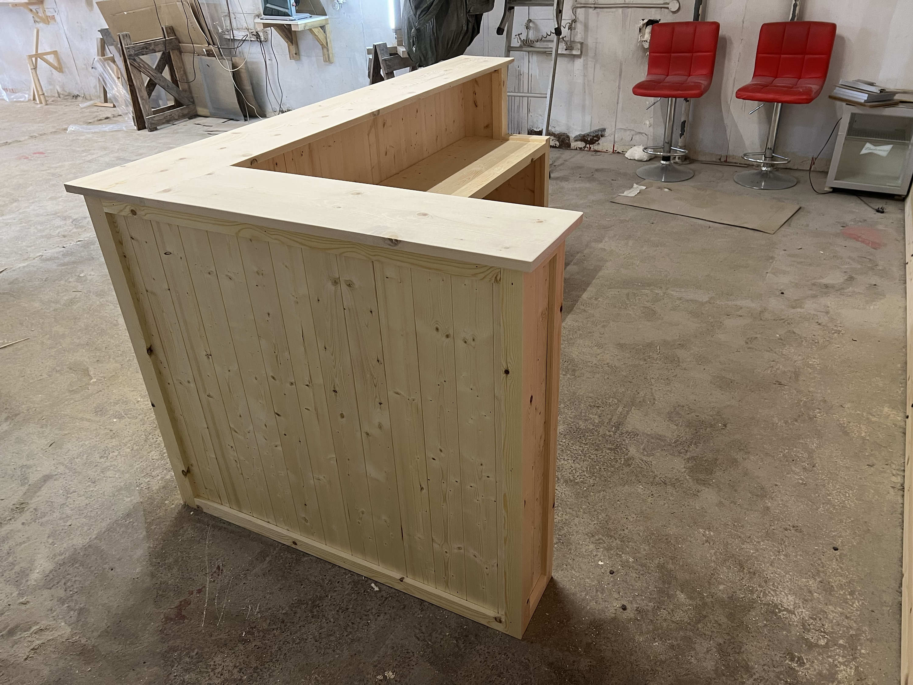 L Shape Home Bar /garden Bar /reception Desk / Nan Cave - Etsy