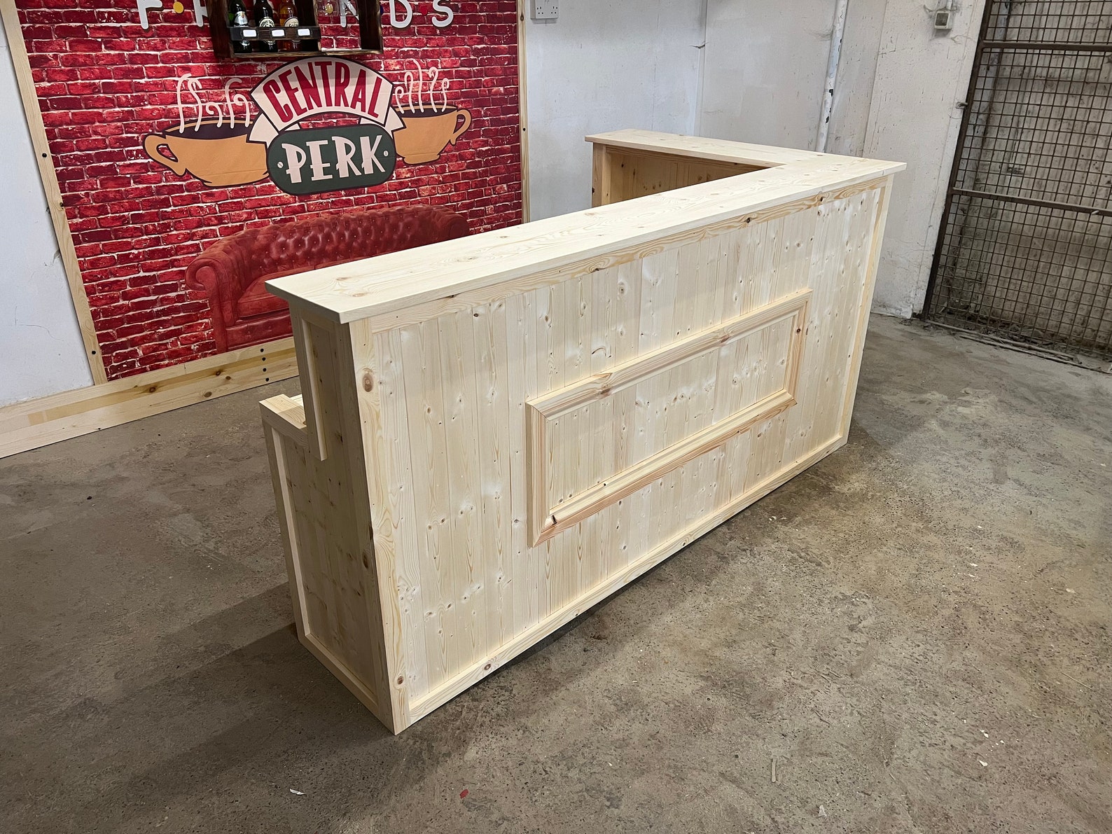 L Shape Home Bar /garden Bar /reception Desk / Nan Cave - Etsy