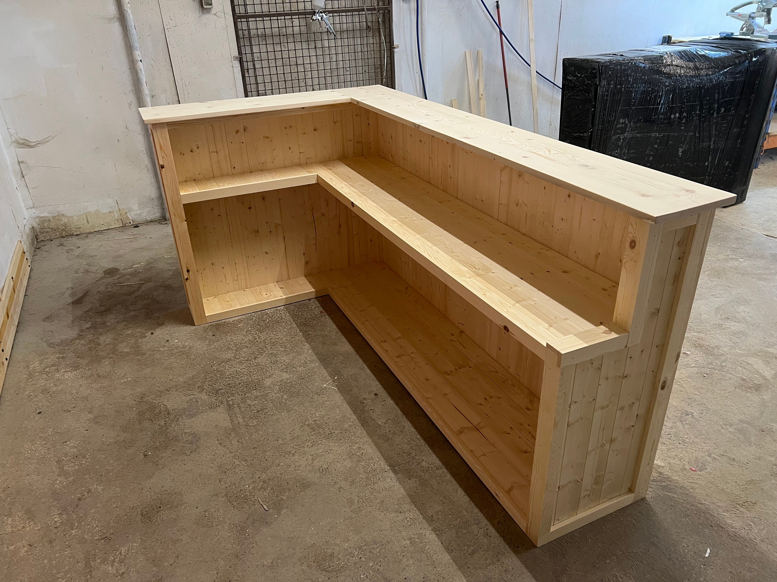 L Shape Home Bar /garden Bar /reception Desk / Nan Cave - Etsy