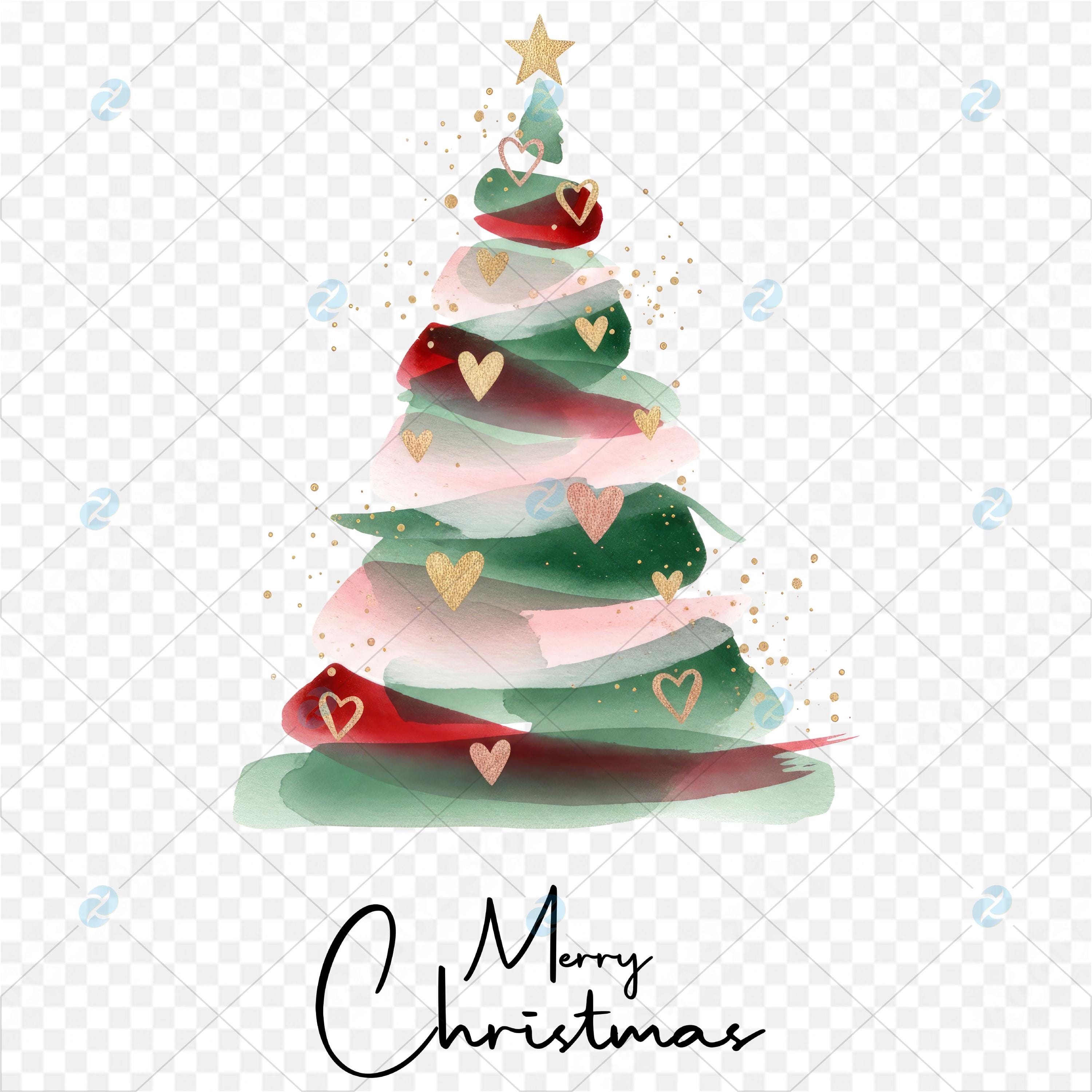 Printable Watercolor Christmas Card Designs: Merry Christmas Clipart ...