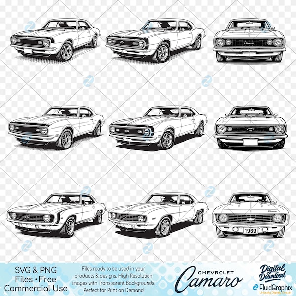 Camaro Car Graphic Design - Etsy
