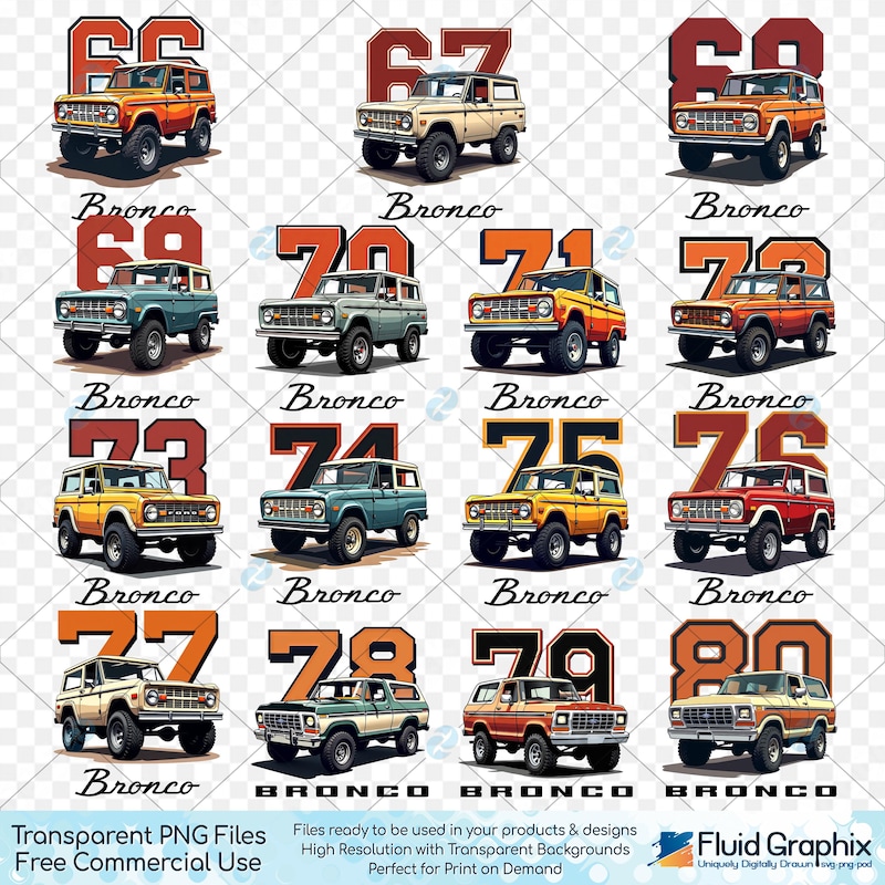 Ford Bronco Clipart - Etsy