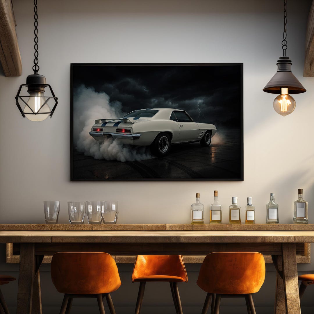 1969 Pontiac Trans Am Poster: Burnout Digital Download | Muscle Car ...