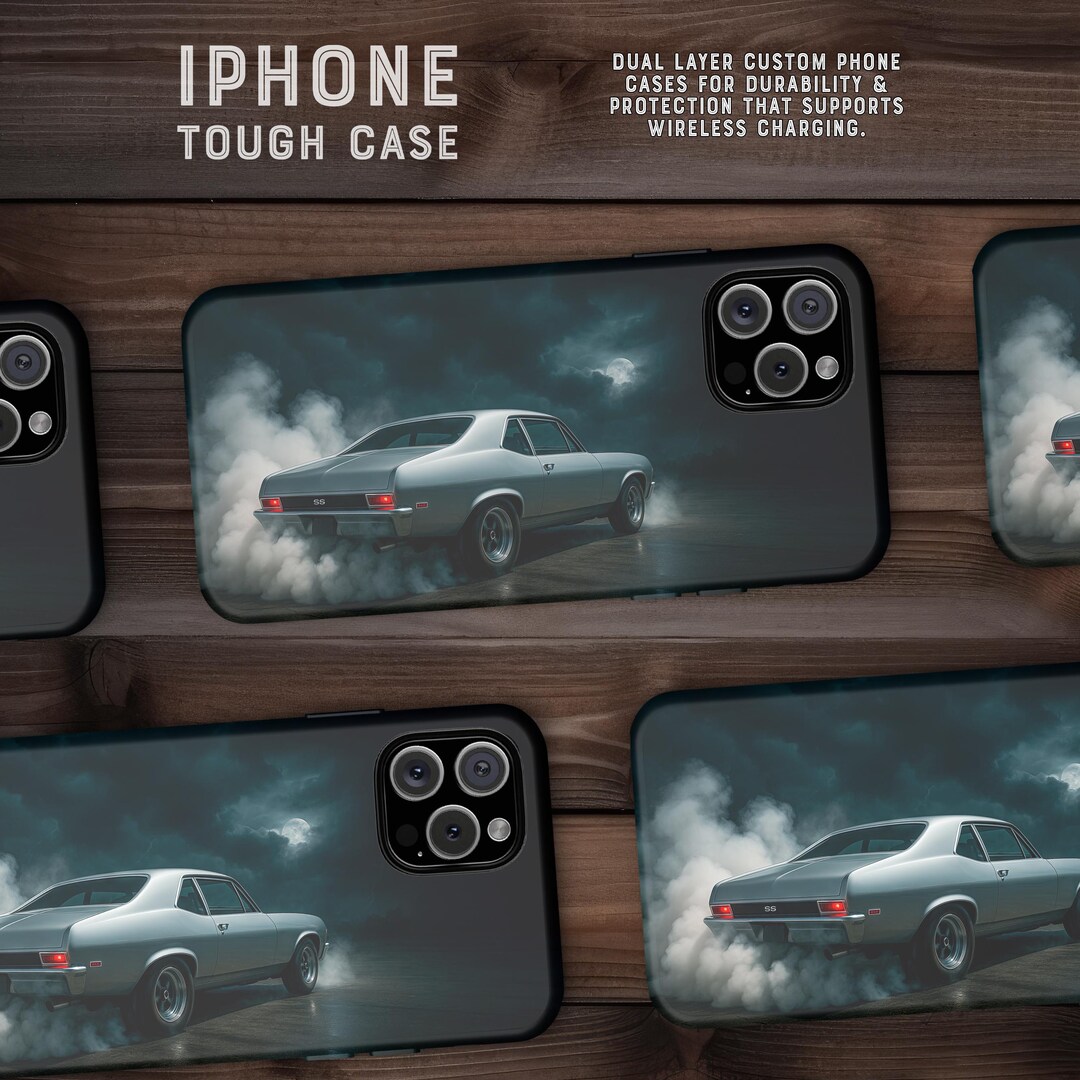 1969 Chevy Nova iPhone Case: Muscle Car Cover, Matte or Glossy Dual ...