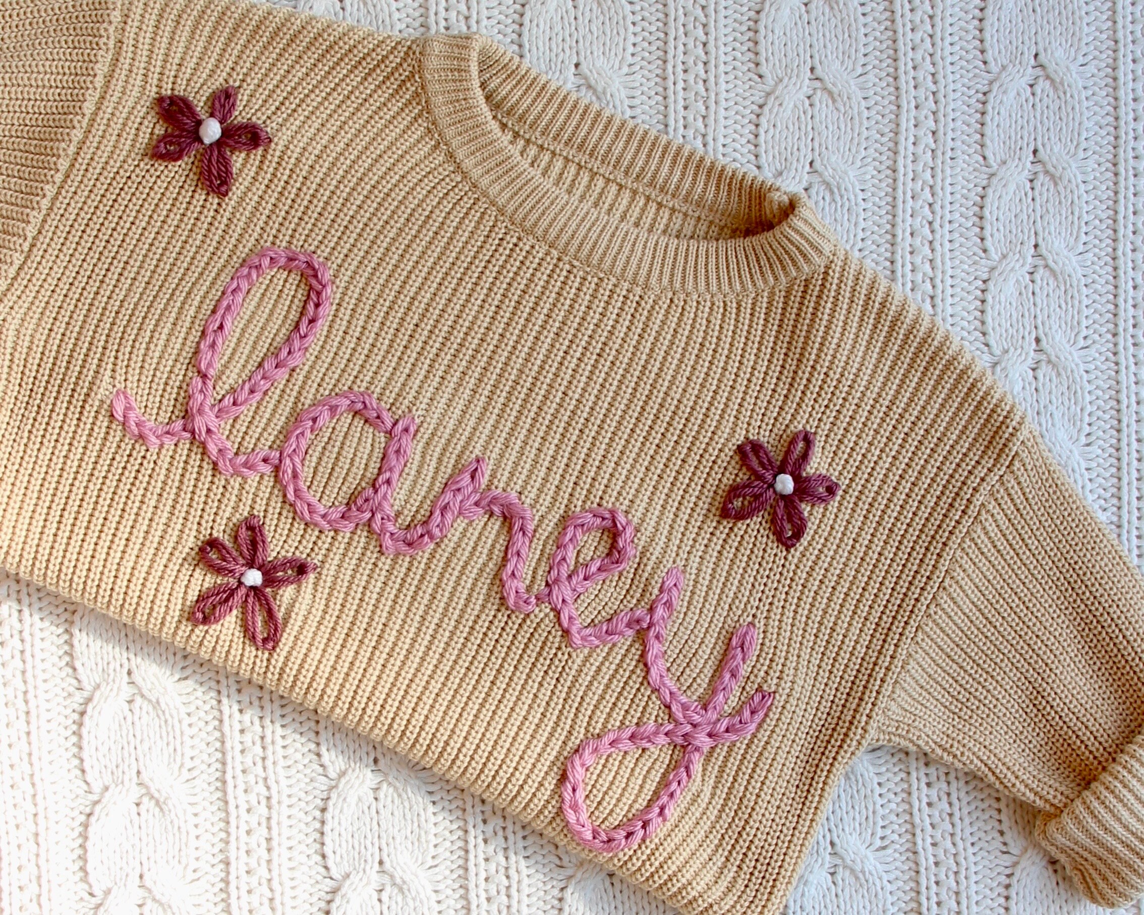 Personalized Boy and Girl, Baby and Toddler Hand Embroidered Name ...