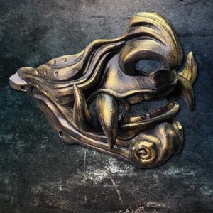 Japanese Oni Half Mask - Etsy
