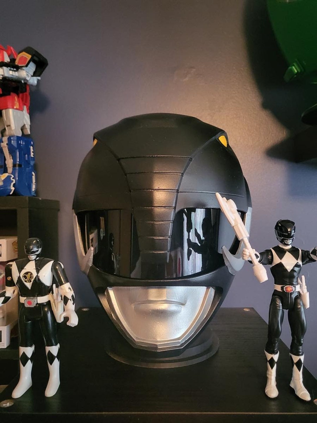 Black Power Ranger Cosplay Helmet - Hand-painted Display Piece With ...