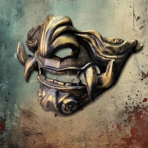 Japanese Oni Half Mask - Etsy