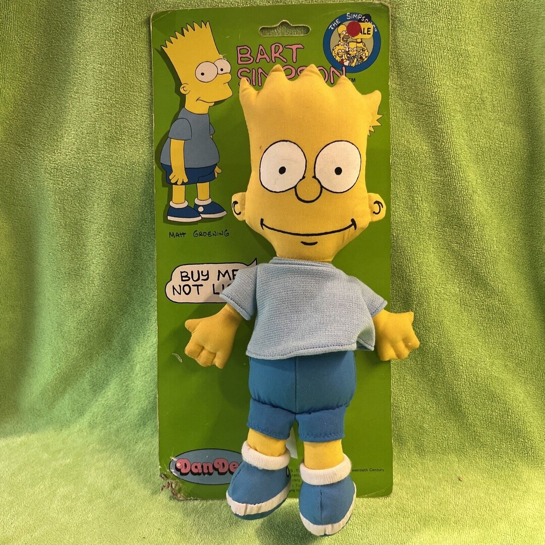 Ollierv The Simpsons 1990 Bart Simpson 10 5 Rag Doll By Dan Etsy