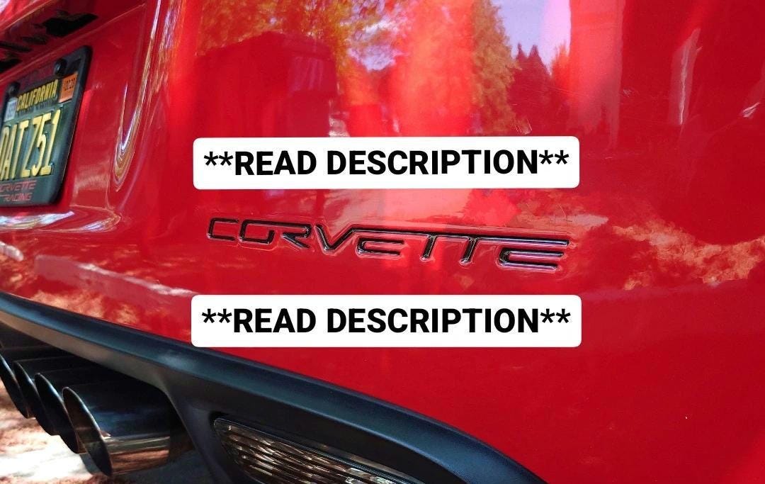 Corvette Decal - C6 Rear Bumper - Etsy