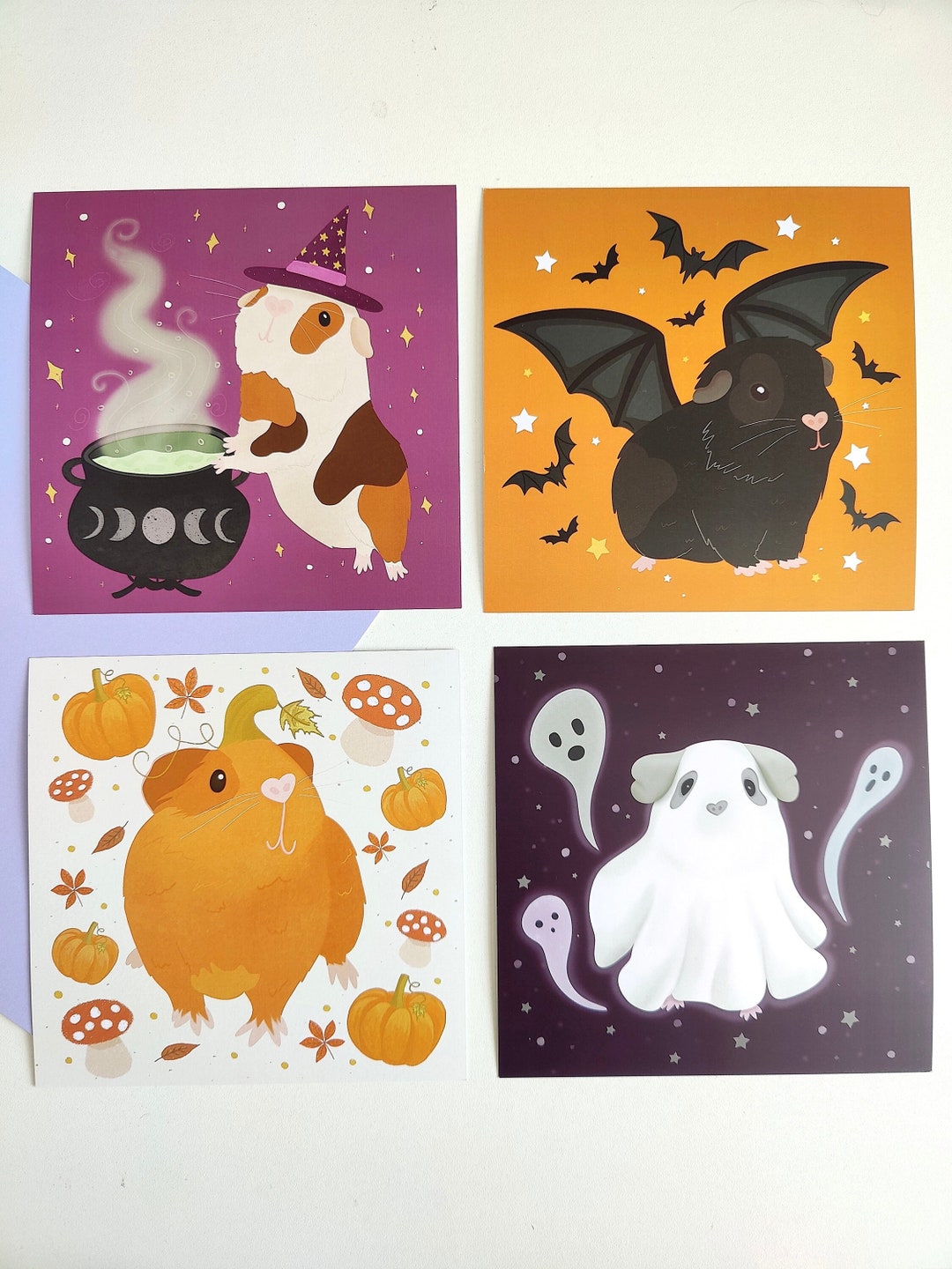Halloween Guinea Pig Prints, Pumpkin, Witch, Ghost, Bat, Spooky Prints ...