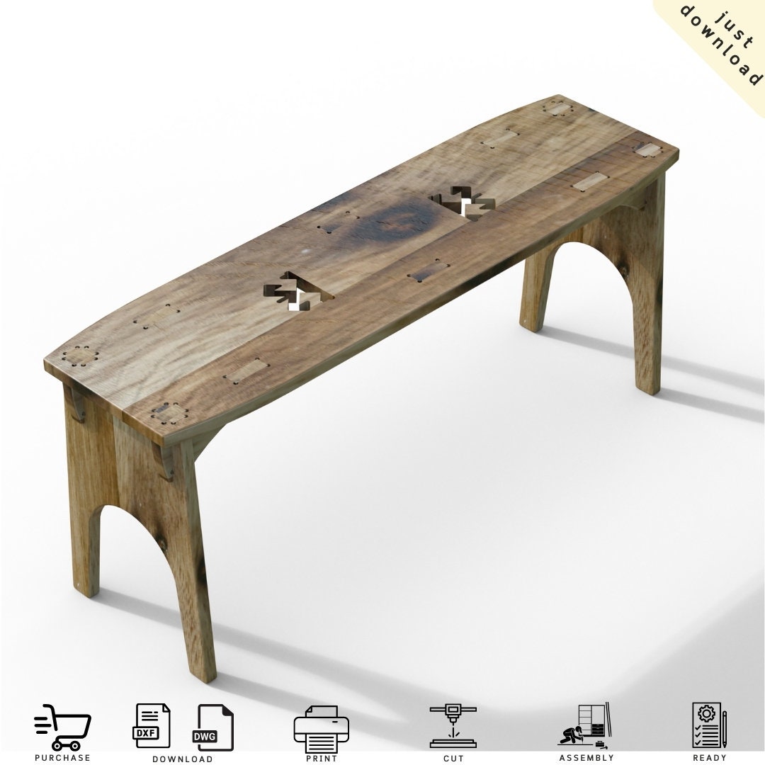Wooden Basic Bench Traditional Model Design for Digital Cut Files - Etsy