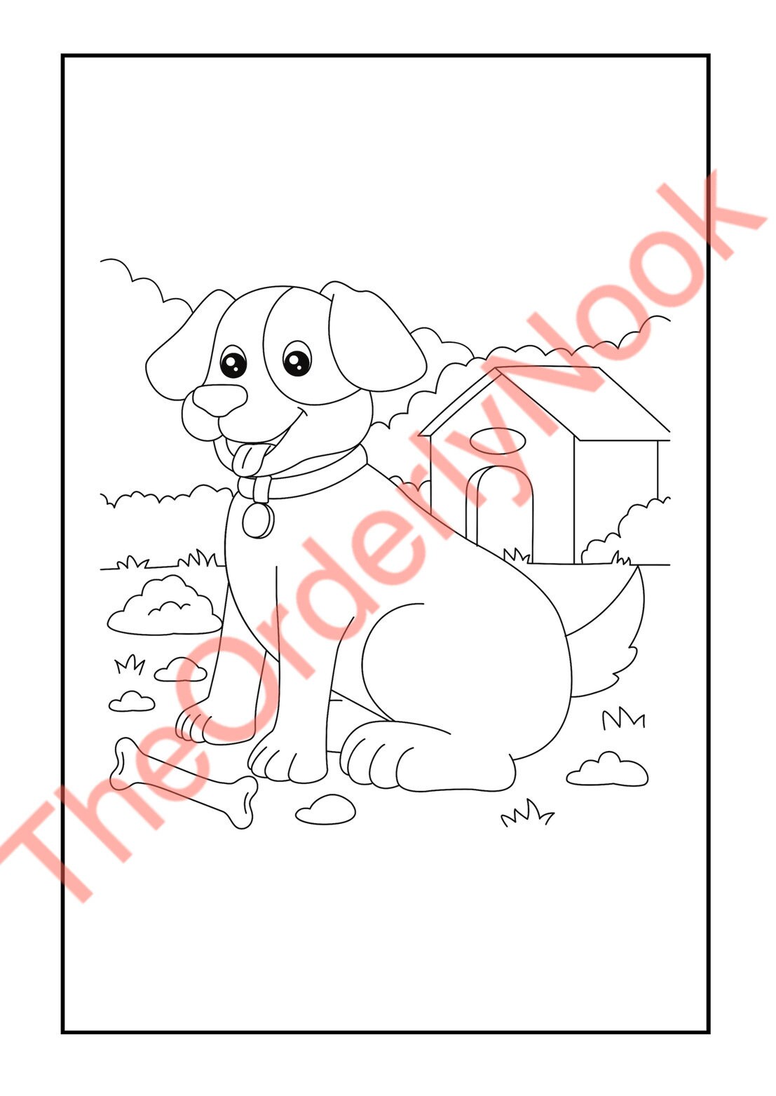 Printable Colouring Book/pdf | 5 Pages of Pets. - Etsy