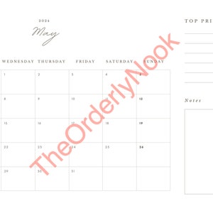 2024 Printable Calendar PDF Beautiful Minimalist Design With Space for ...