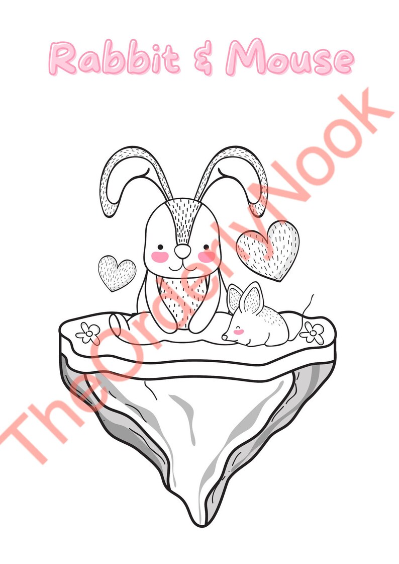 Printable Colouring Book/pdf | 9 Pages of Wild Animals. - Etsy