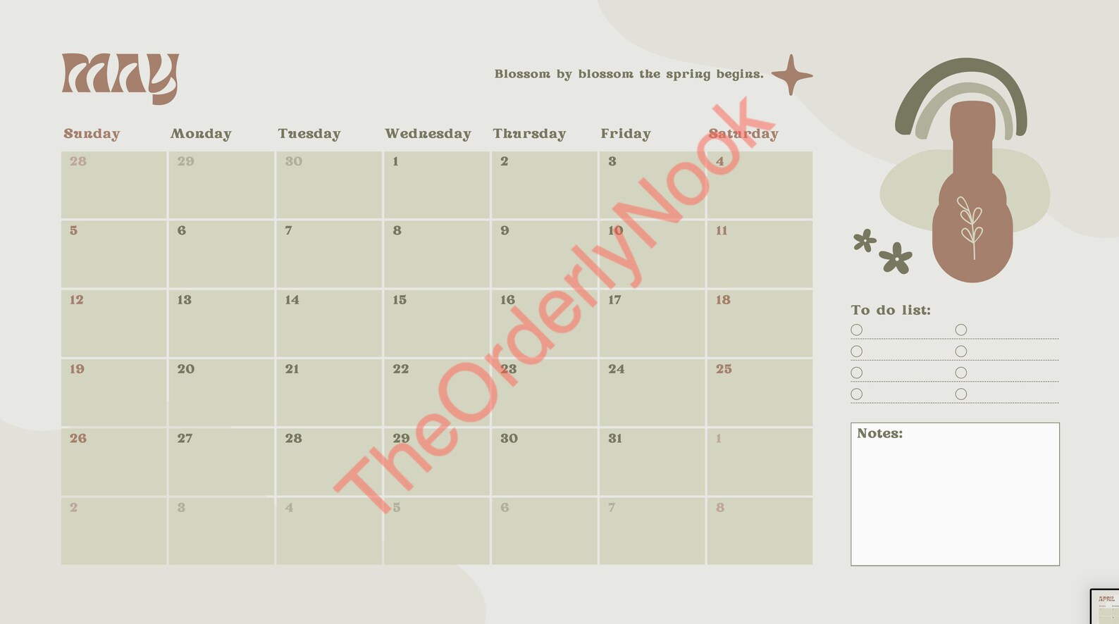 2024 Printable Calendar PDF | Beautiful Elegant Design With Space for ...