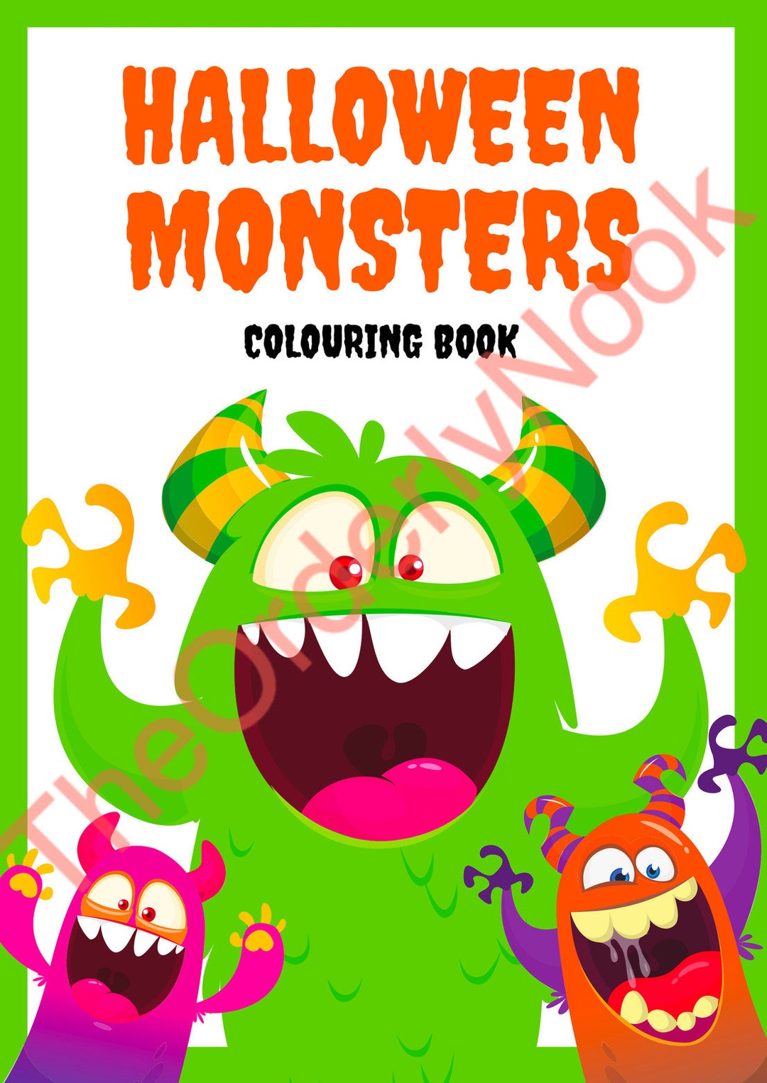 Printable Colouring Book/pdf | 9 Pages of Fun Halloween Monsters! - Etsy