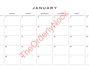2024 Printable Calendar PDF | Beautiful Minimalist Design With Space ...