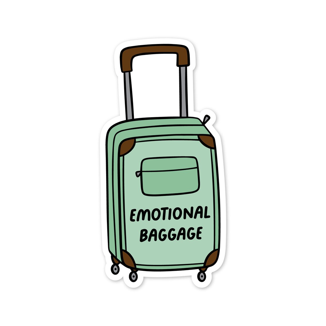 Emotional Baggage Roller Bag Suitcase Sticker - Etsy