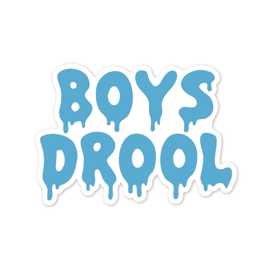 Boys Drool Sticker - Etsy