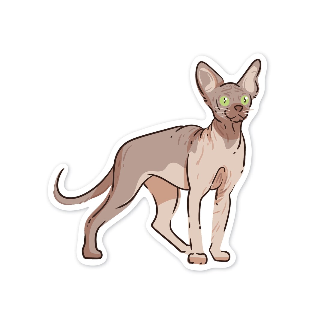 Sphynx Cat Sticker - Etsy