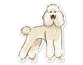 Vinyl Sticker Standard Poodle Black - Etsy