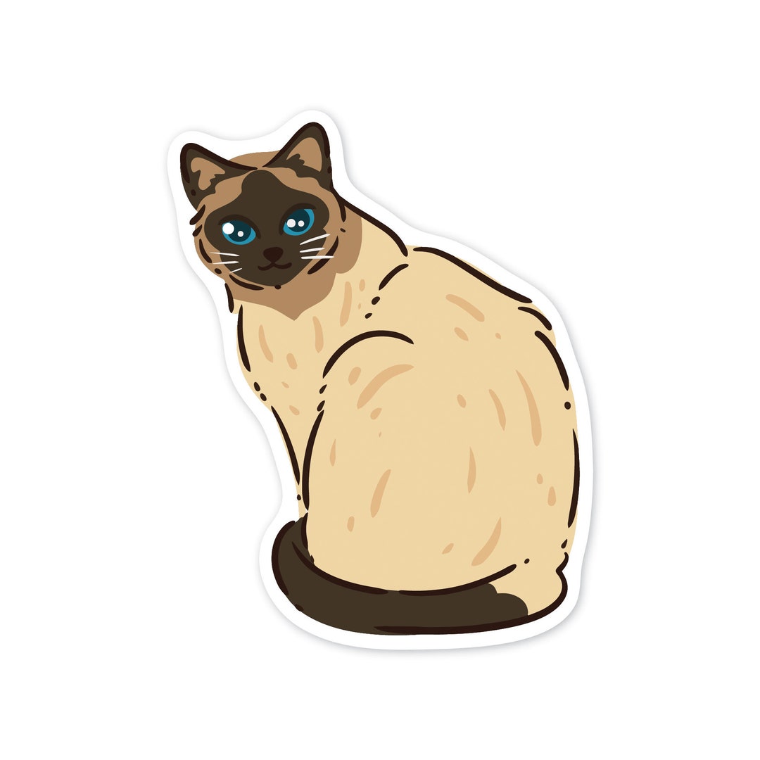 Siamese Cat Sticker - Etsy