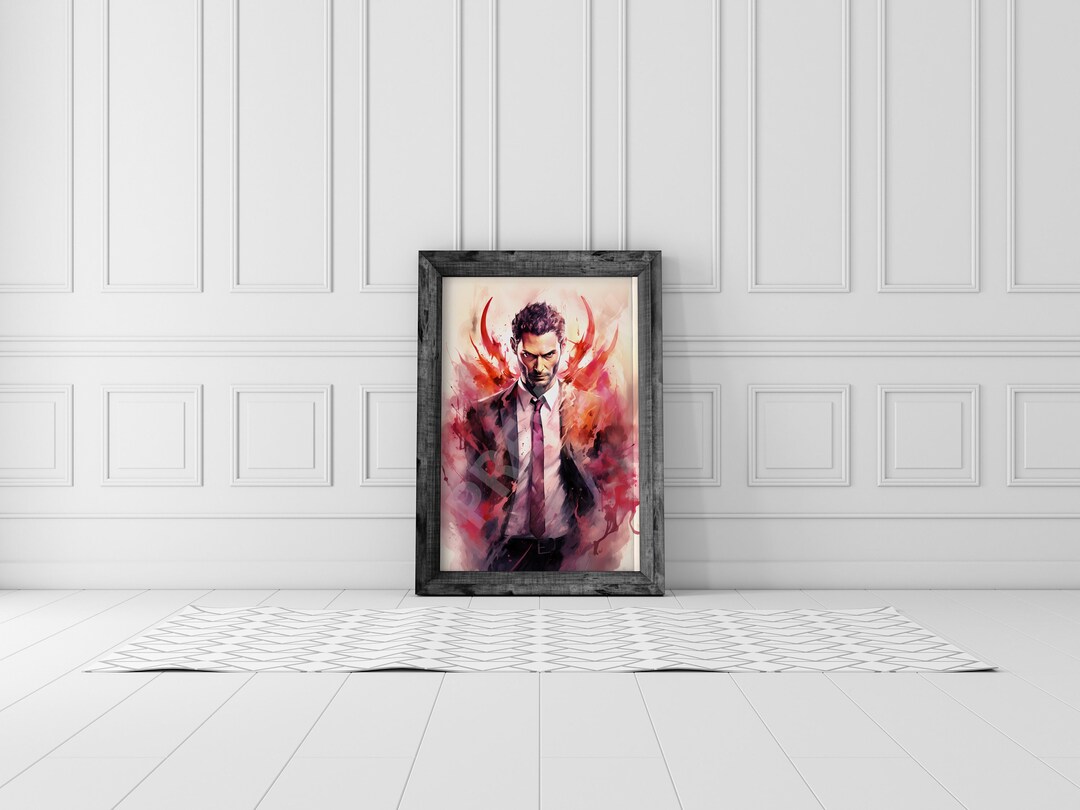 Watercolor Lucifer, Pop Art Style, TV Series Poster, Sitcom Crime Shows ...