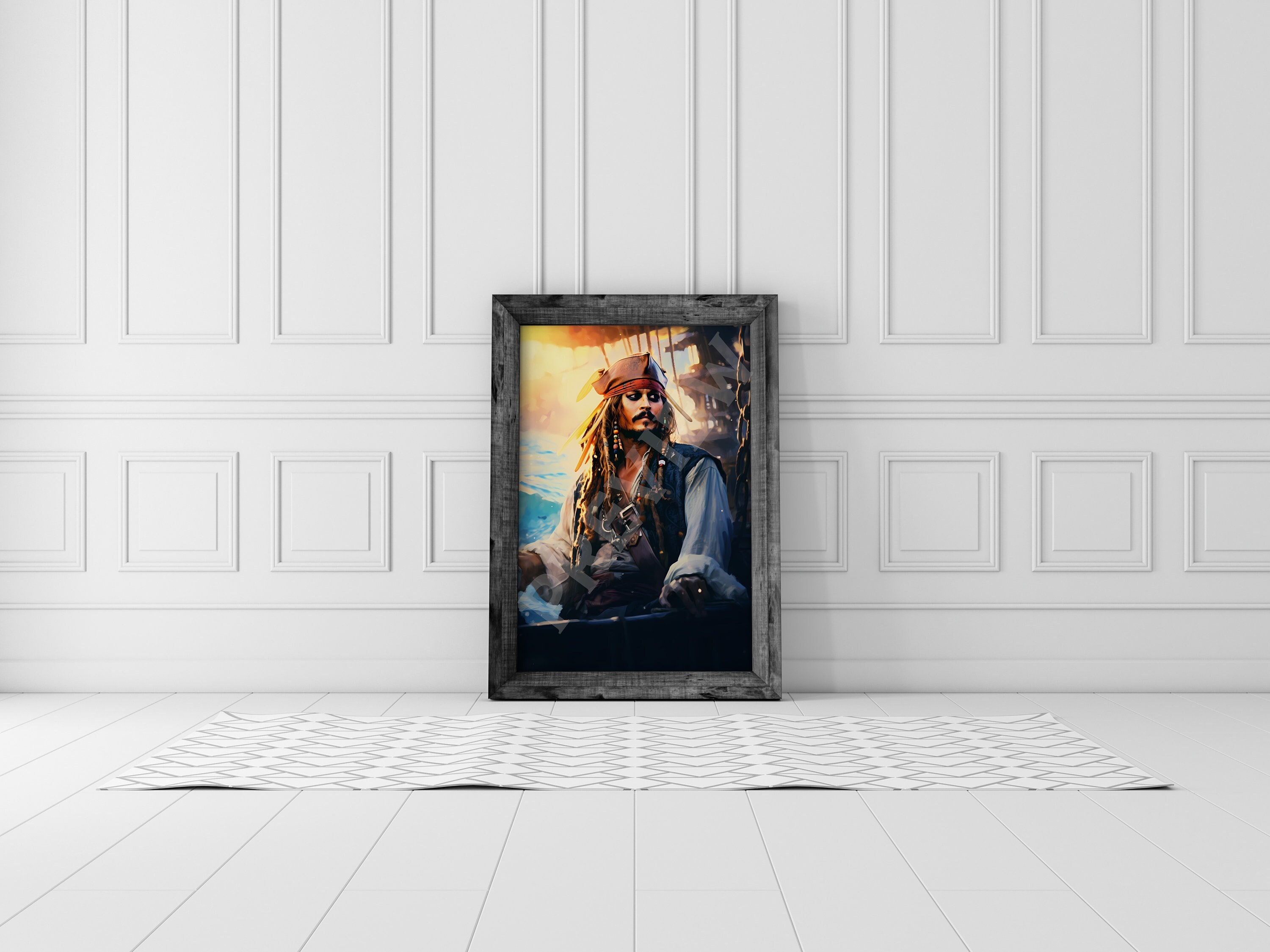 Iconic Captain Poster With His Pirate Outfit, Cinematic Style Art ...