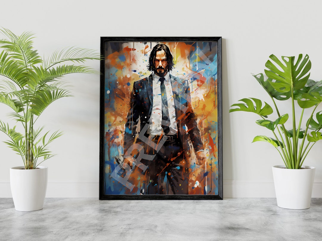 Movie Movie Poster, Watercolor, High Quality Print, Hit Man Movie ...