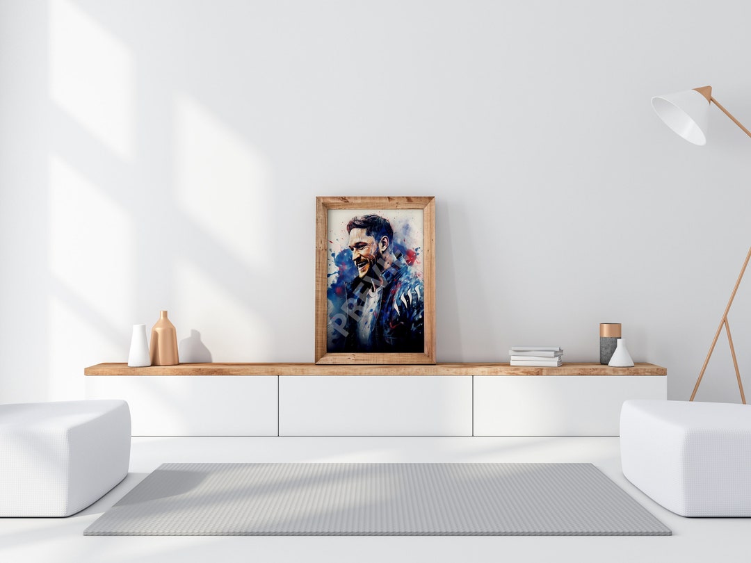 Expressive Hero Portrait Poster, Watercolor Contemporary Comic Book Art ...