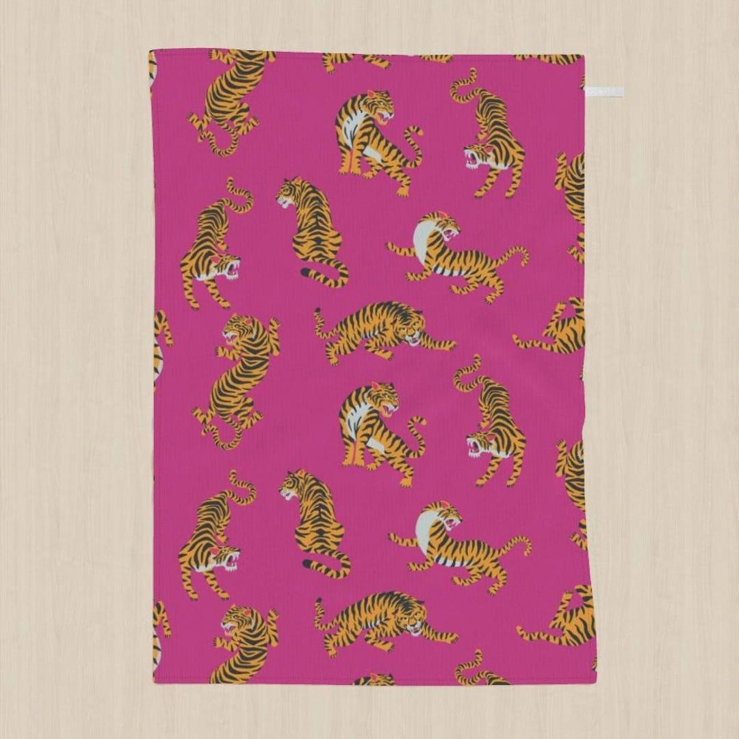Hot Pink Tiger Tea Towel, Housewarming Gift - Etsy