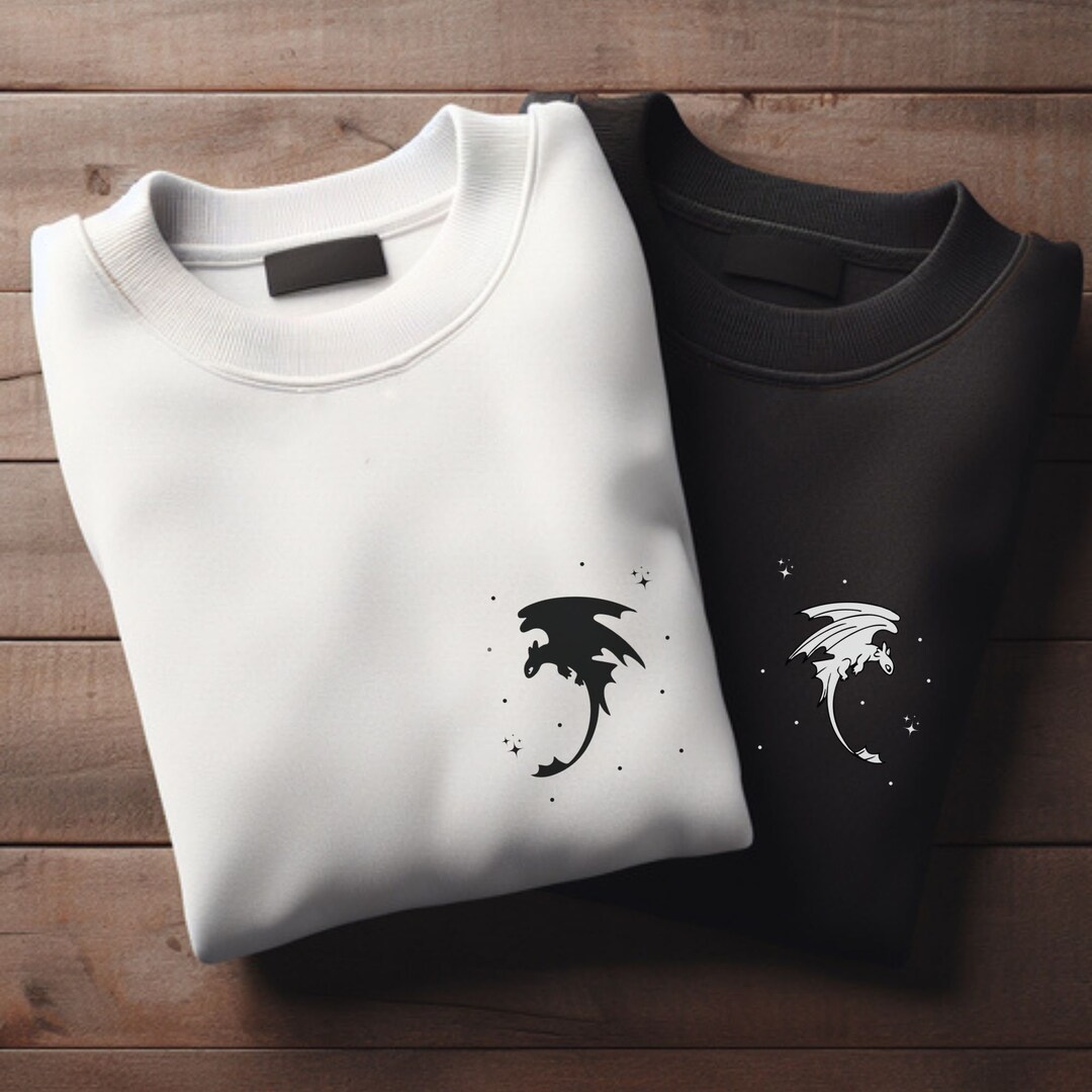 Dragons Sweatshirt,toothless and Light Fury,couples Sweatshirt ...