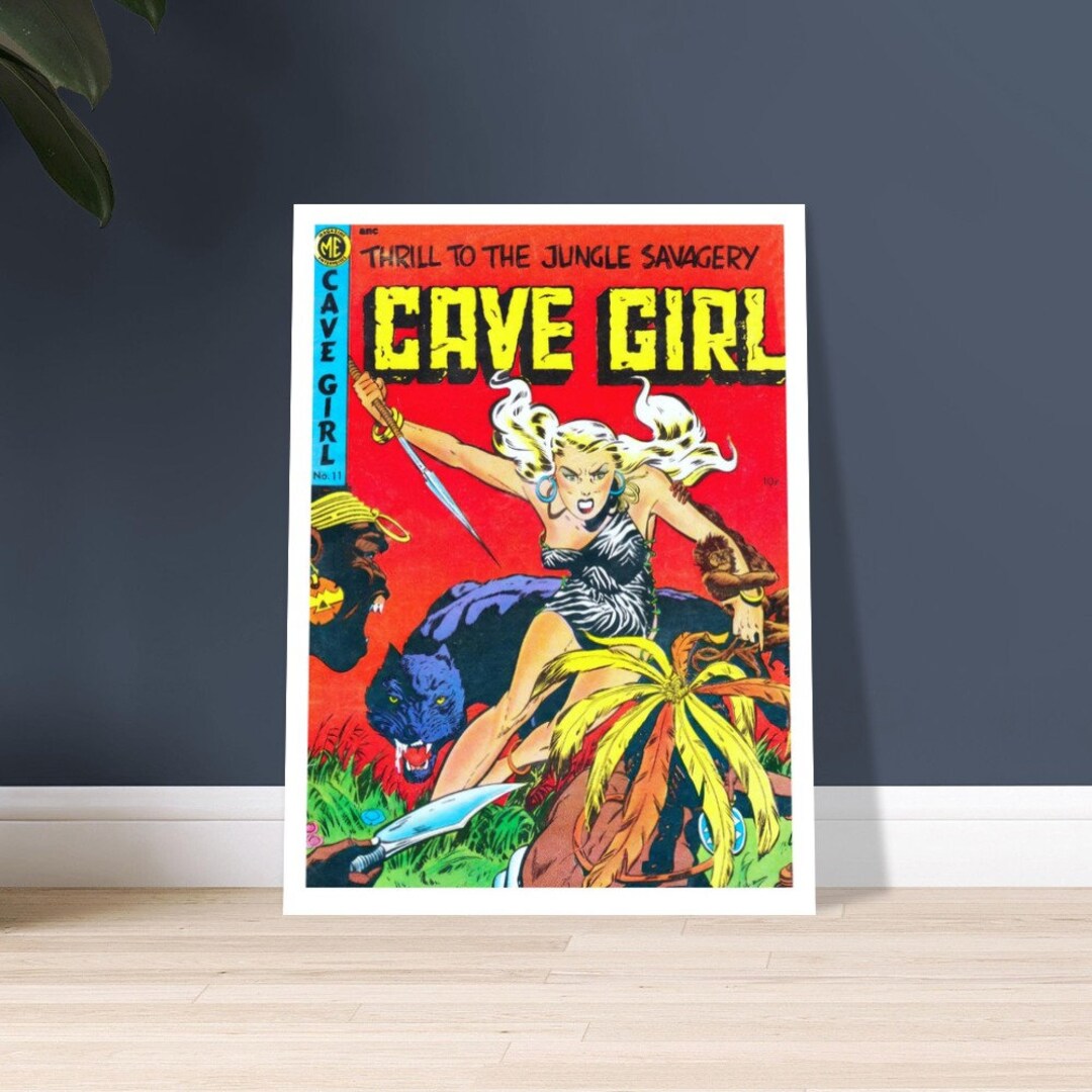Cave Girl Comic Poster Vintage Comic Vintage Artwork Etsy