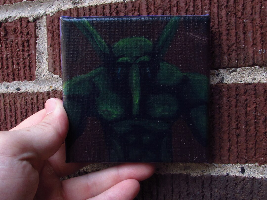 Original 4x4 Swole Goblin Painting - Etsy
