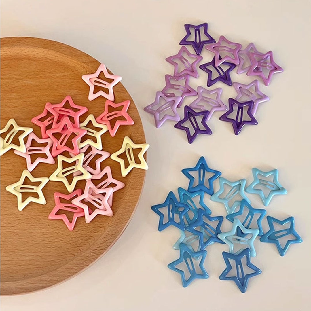 Candy Color Star Hair Clips,color Star Clips,mini Star BB Clips,mini ...