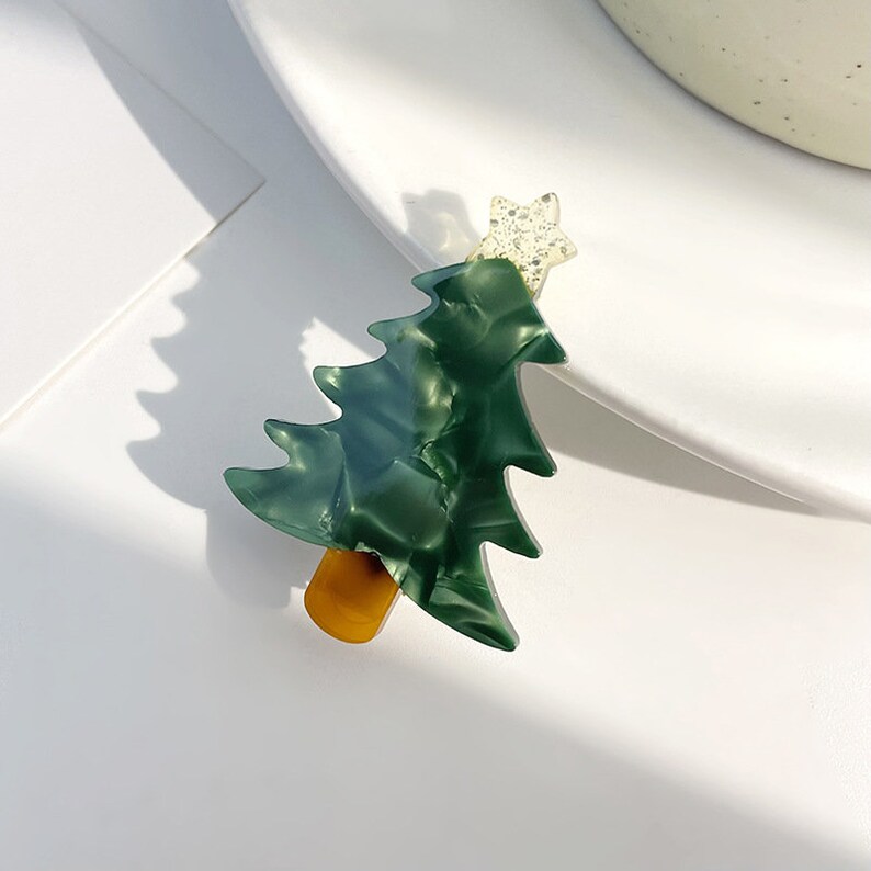 Dainty Adjustable Christmas Hair Clips Set,christmas Tree Hair Clips ...