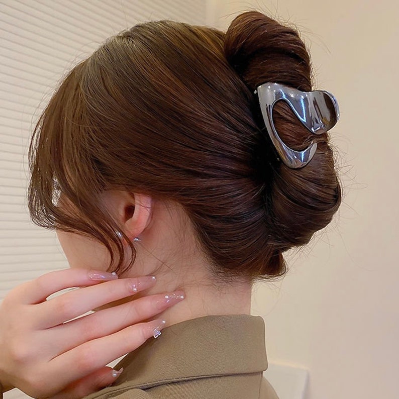 Irregular Metal Hair Claw: Gothic Punk Shark Clip - Etsy