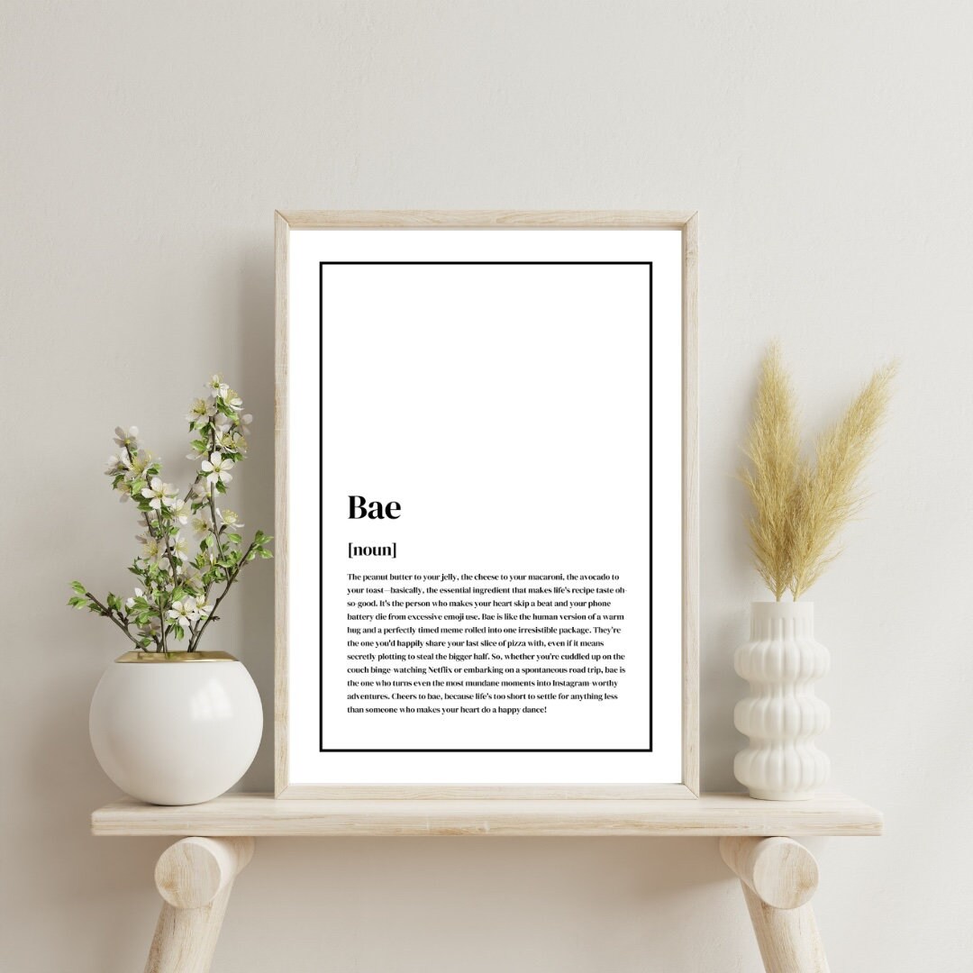 Bae Definition Poster *instant Download* - Etsy