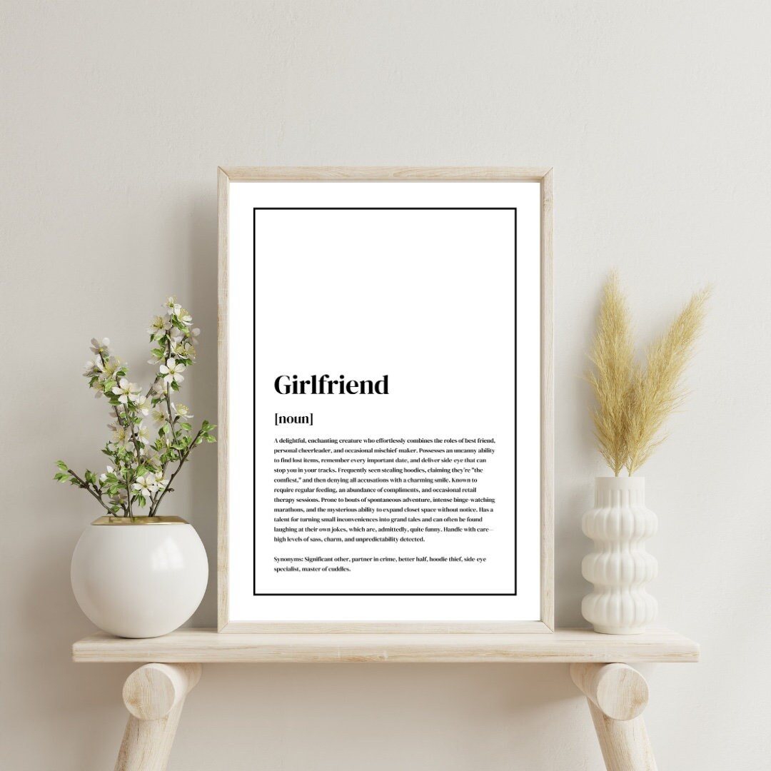 Girlfriend Definition Poster *instant Download* - Etsy