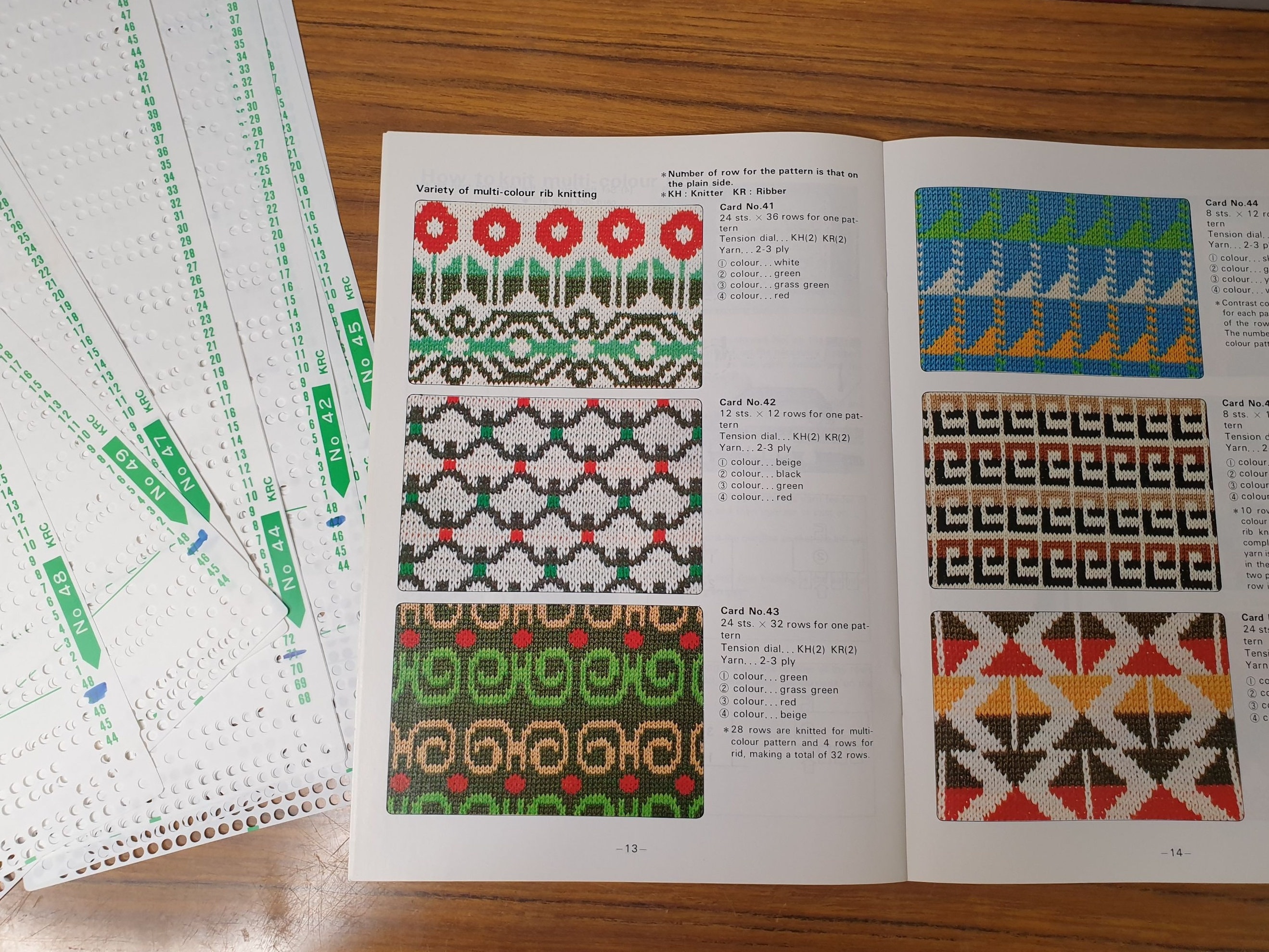 Knitting Machine Punch Cards - Brother, Can Be Used on Other 24 Stitch ...